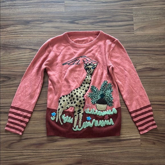 Sweaters | Vintage 7s Fiber Art Knit Tufted Giraffe Sweater | Poshmark